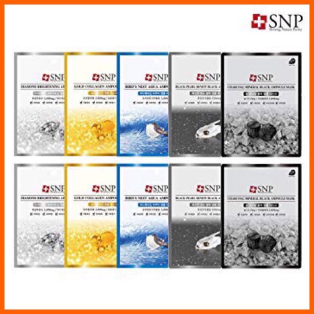 Jual SNP AMPOULE MASK - (Bird's nest/Black pearl/Charcoal/Diamond ...