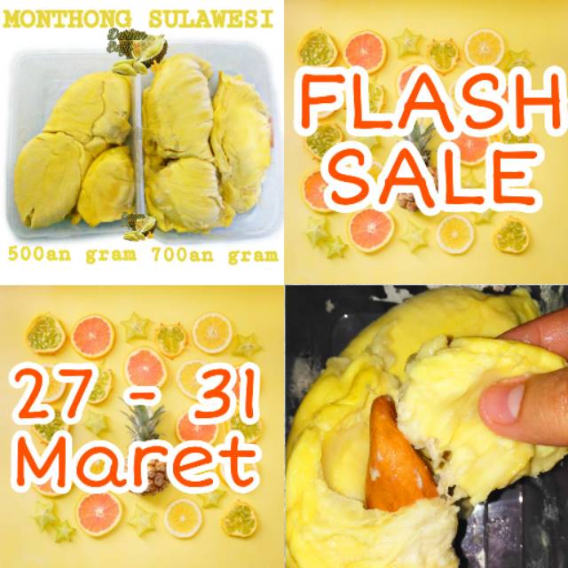 Jual FLASH SALE Durian Montong Duren Monthong Daging Tebal Biji Kecil Manis Kuning Legit Gendut ...