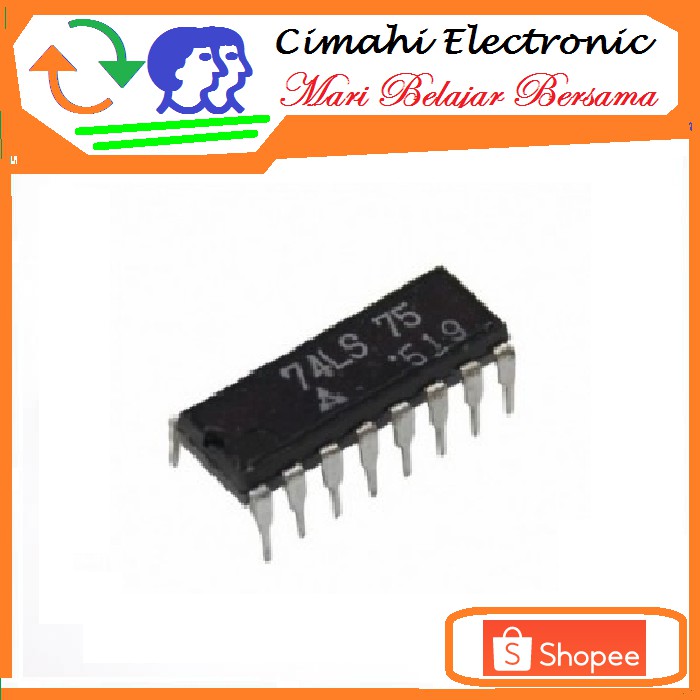 Jual IC 74HC75 SN74LS75 7475 - 4 Bit Bistable Latch | Shopee Indonesia