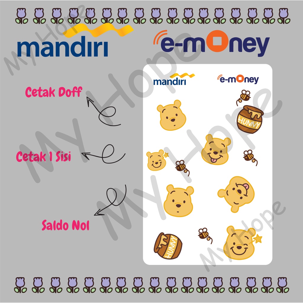 Jual Emoney Etoll Pooh Beruang Winnie The Pooh cute BCA Flazz GEN 2 Bni ...