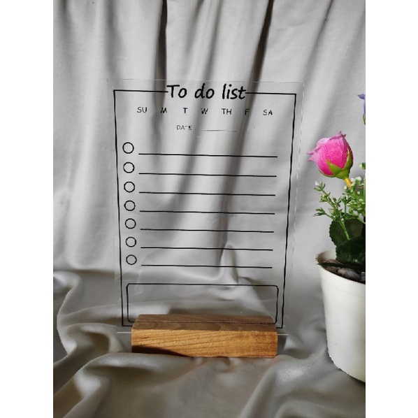 Jual acrylic planner a5 to do list akrilik planner acrylic weekly ...