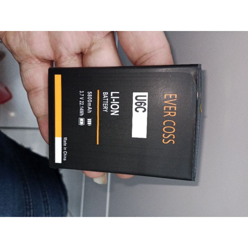 Jual BATERAI EVER COOS U6C EXTEREM 2 EVER CROS M60/M6/M6A ORGINAL OEM | Shopee Indonesia
