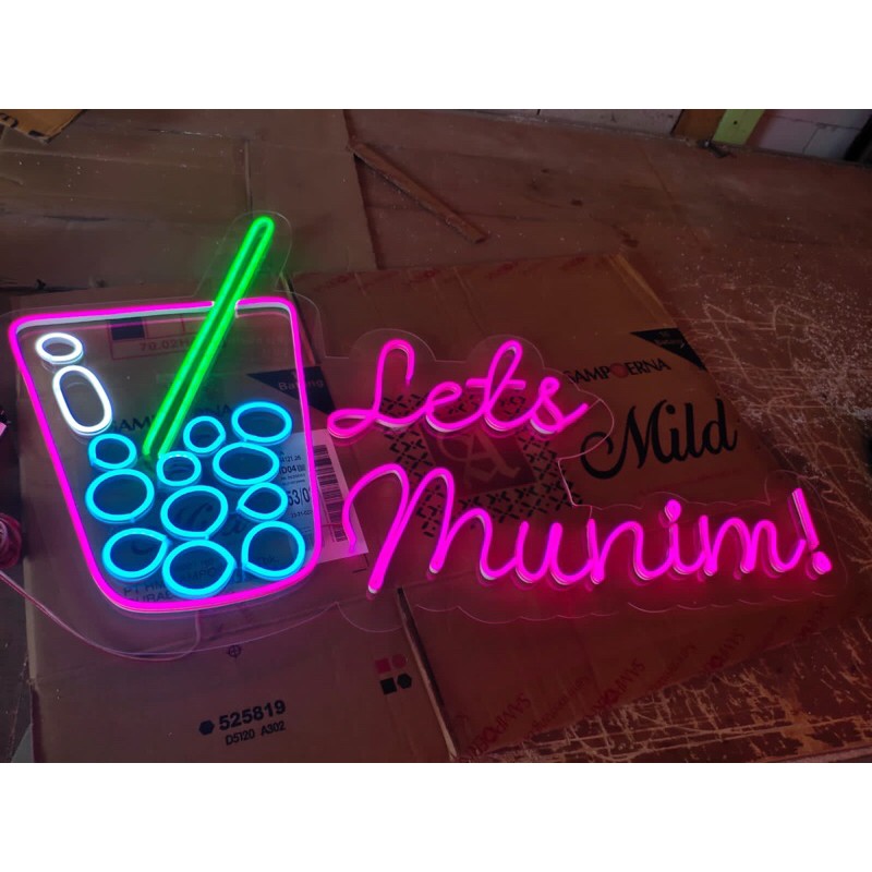 Jual Pesanan Neon Sign Flex Custom ukuran 100x60cm | Shopee Indonesia