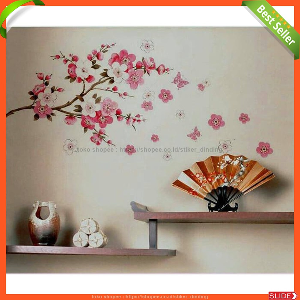Jual STIKER DINDING WALLSTICKER WALL STICKER BUNGA SAKURA JEPANG SD152 ...