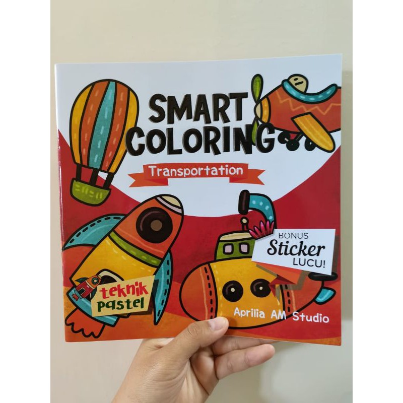 Jual Buku Mewarnai Smart Coloring Transportation (bonus sticker ...