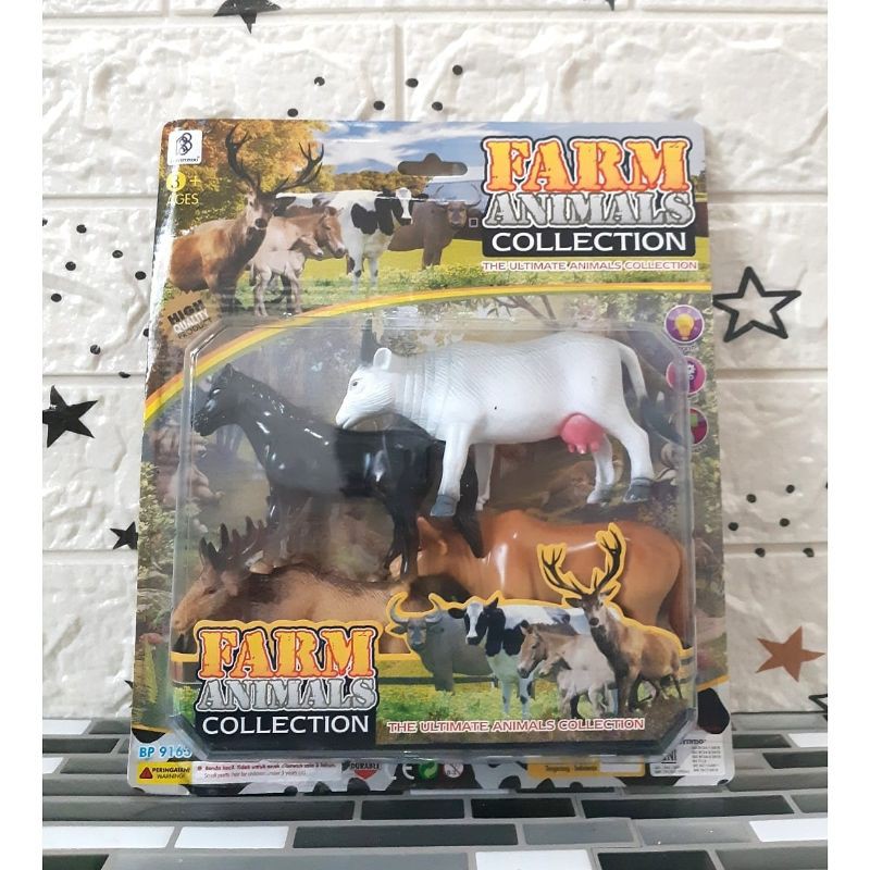 Jual Mainan Miniatur Hewan Sapi Kerbau Kuda Rusa / Farm Animal ...