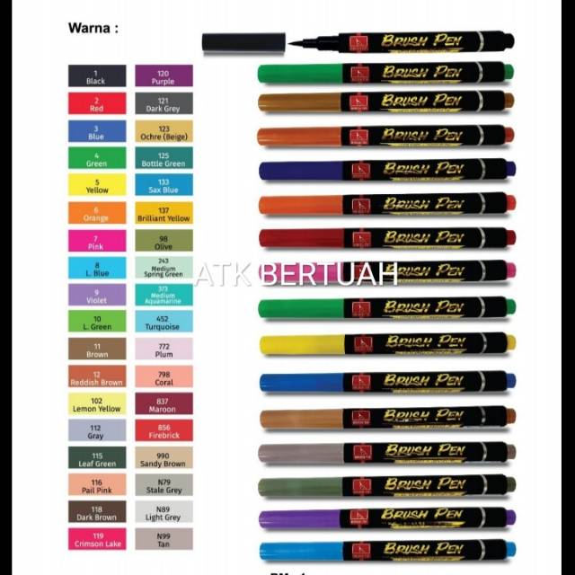 Jual SELUSIN ISI 12 BRUSH PEN BRUSHPEN SNOWMAN HAND LETTERING SPIDOL ...