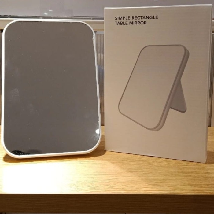 Jual Miniso Simple Rectangle Table Mirror Kaca Cermin Make Up Kotak ...