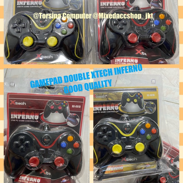 Jual Gamepad Double Xtech INFERNO Joystick USB PC GAME CONTROLLER GOOD ...