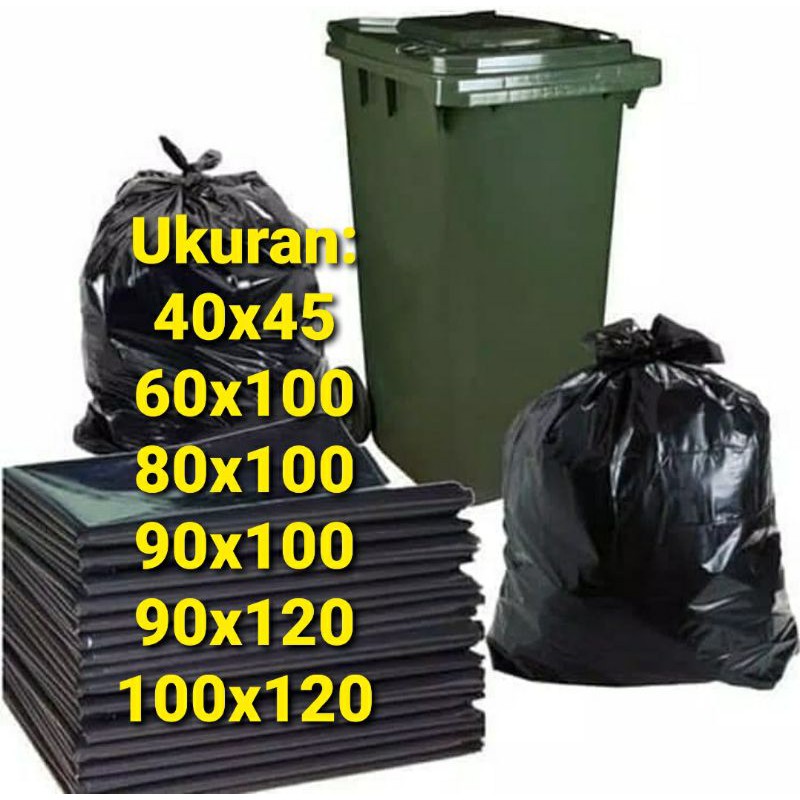 Jual Plastik Sampah Hitam / Kantong Sampah Besar / Plastik Packing ...