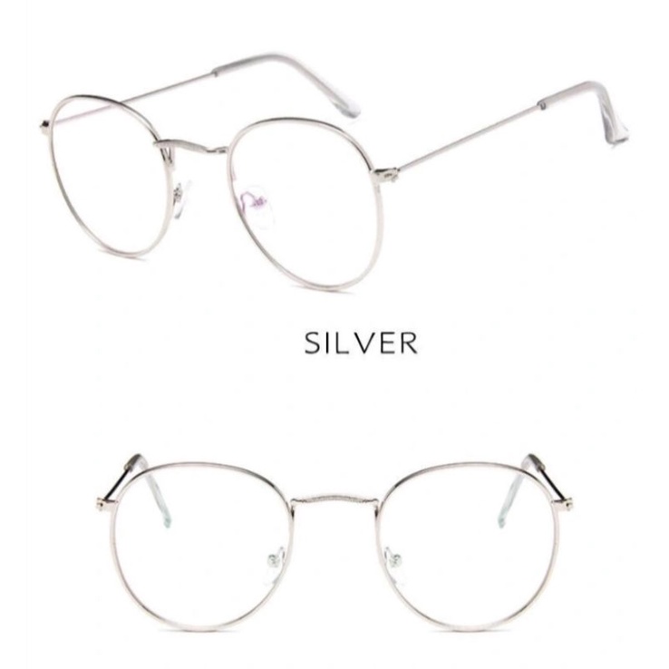 Jual E325 - Kacamata Bingkai Lensa Transparan / Kacamata Bingkai Logam ...