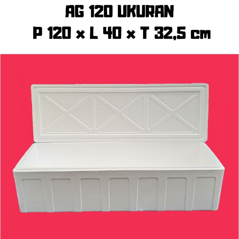 Jual STEROFOAM BOX BESAR 120 / AG 120 UKURAN 120 x 40 x 32,5 cm ...