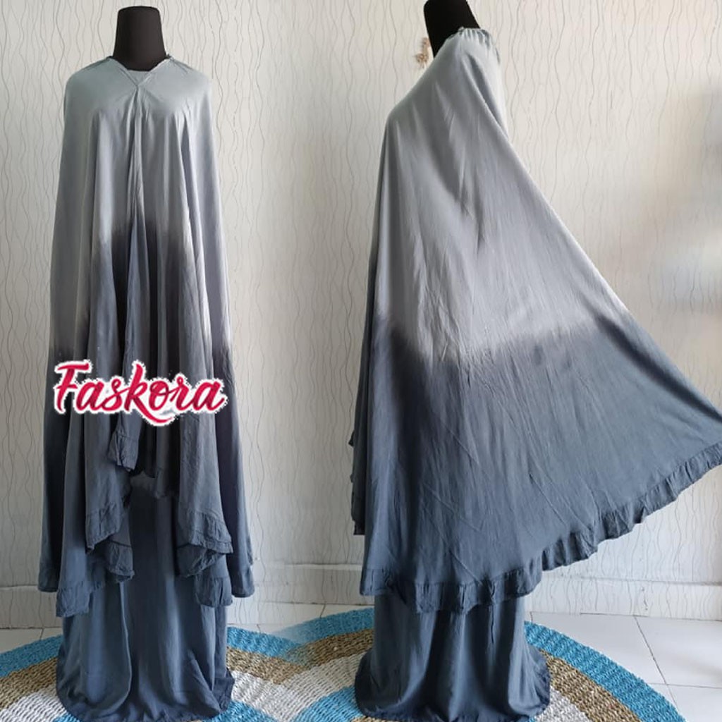 Jual Mukena Jumbo Dewasa Adem / Mukenah Bali Polos Gradasi / Telekung ...