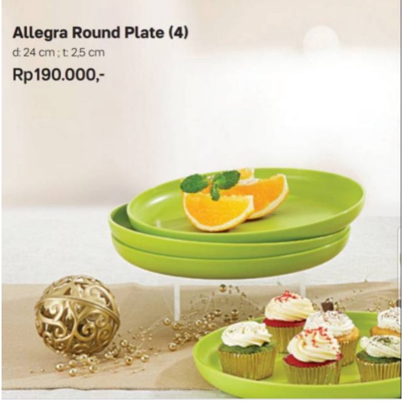 Jual alegra plate tupperware (4) piring tupperware | Shopee Indonesia