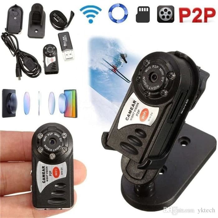Jual Mini Wireless Hd Wifi Ip Camera Q7 SPY Camera Video Cam ( paket 3 ...