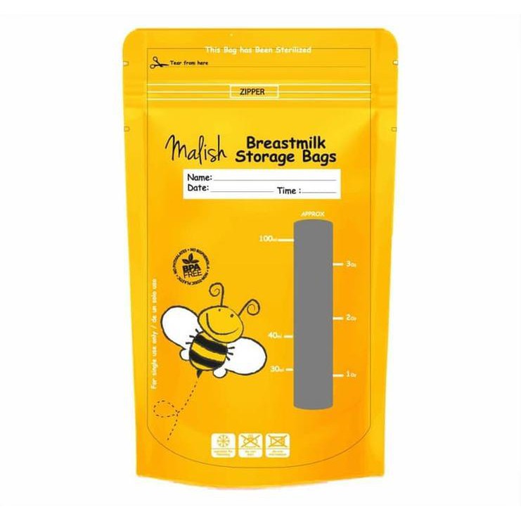 Jual PROMO SPESIAL Plastik asi kantung asi breast milk Malish 100ml NEW ...