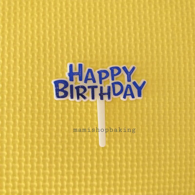Jual Topper Cake / Topper Kue Happy Birthday Biru | Shopee Indonesia