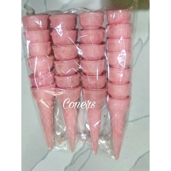 Jual cone es krim lancip kecil isi 25 pcs Bisa COD | Shopee Indonesia