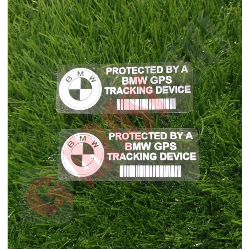 Jual STICKER BMW GPS PROTECTED BY A TRACKING 1 SET TEMPEL DALAM ...