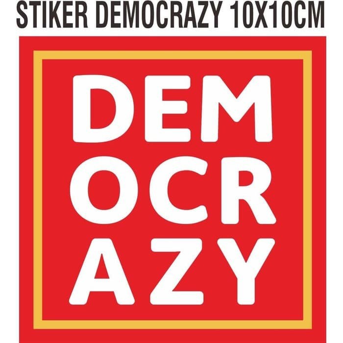 Jual STIKER DEMOCRAZY 10X10 | Shopee Indonesia