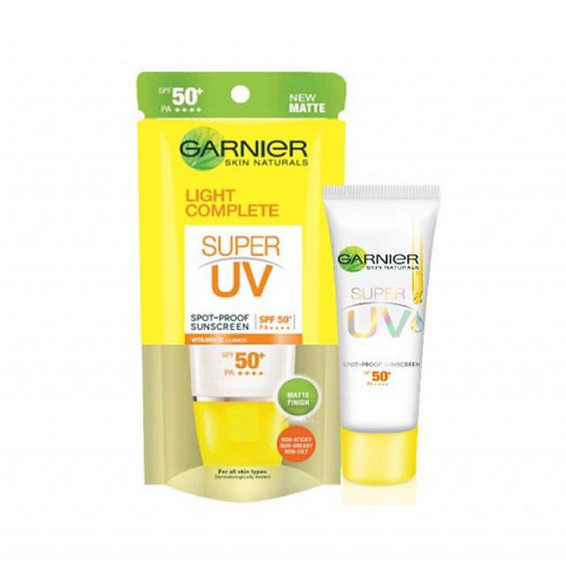 Jual GARNIER LIGHT COMPLETE SUPER UV MATTE SPF 50+/PA+++ | Shopee Indonesia