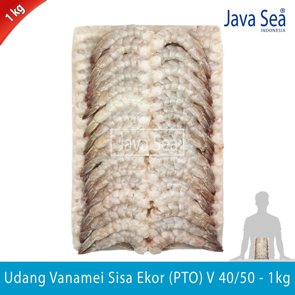 Jual Udang Vanamei Sisa Ekor PTO V 40/50 pack 1kg Java Sea | Shopee ...