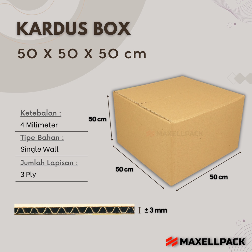 Jual Kardus Karton Box Besar 50x50x50 CM Kotak Dus Pindahan Tebal Polos ...
