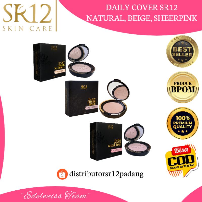 Jual Daily Cover Natural SR12 Bedak Padat Glowing Compact Powder Harian ...