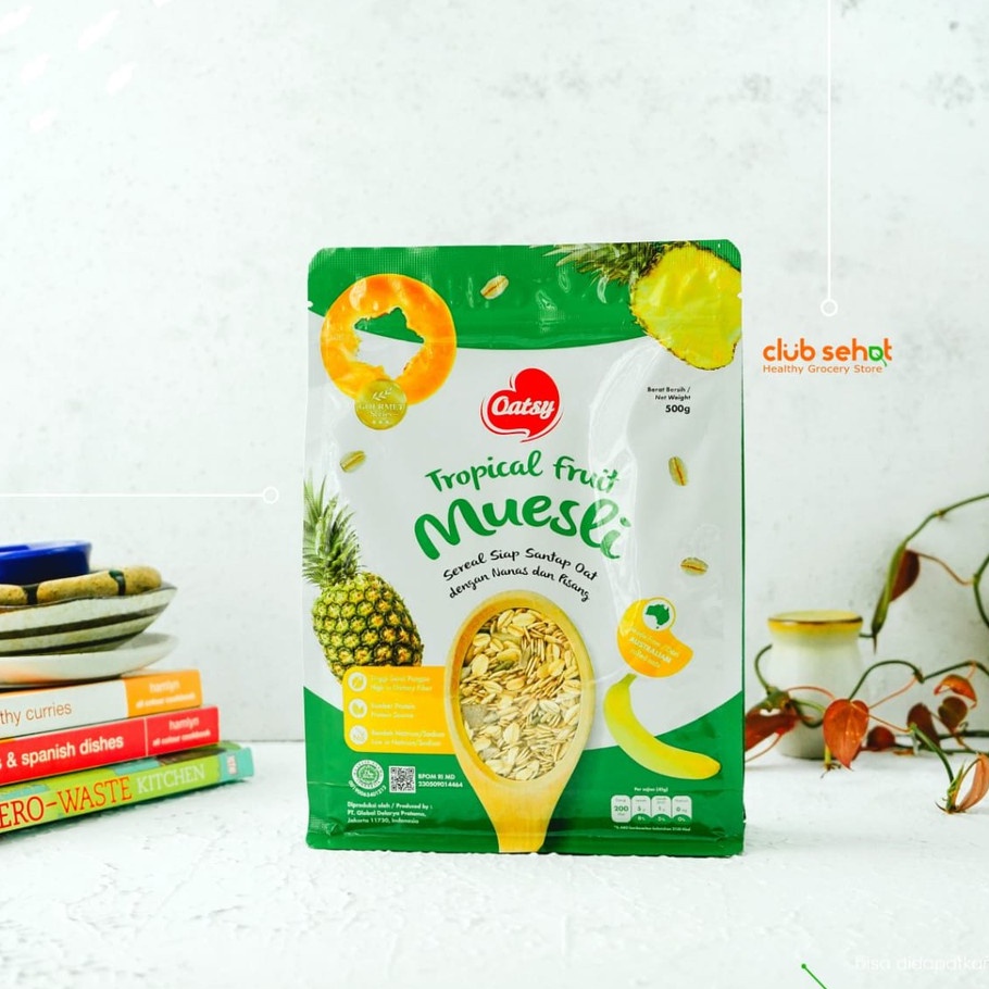 Jual OATSY Muesli Tropical Fruit Sereal 500 gr | Shopee Indonesia