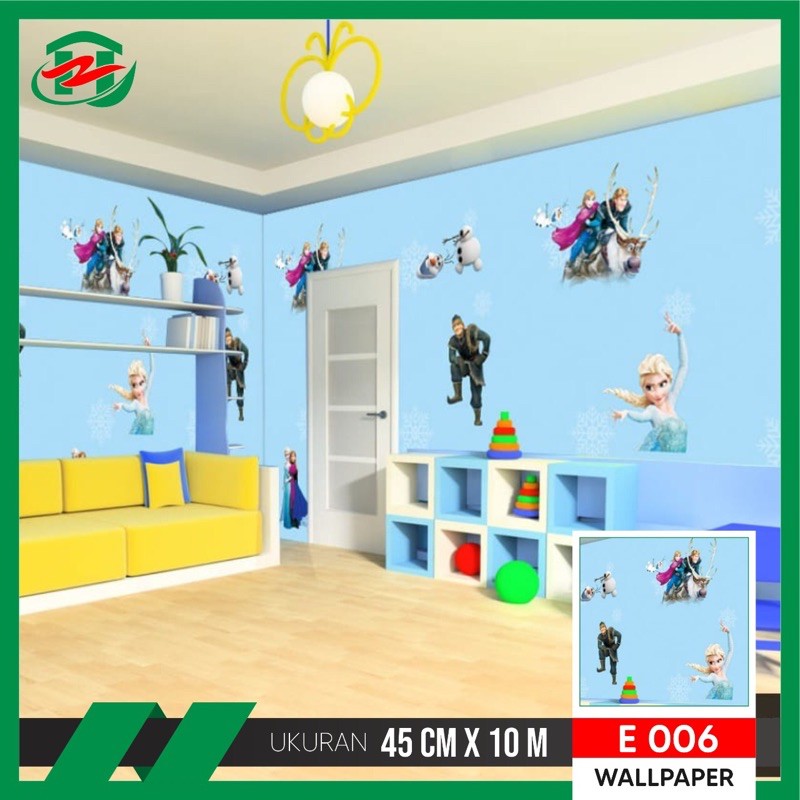 Jual Wallpaper sticker motif frozen biru | Shopee Indonesia