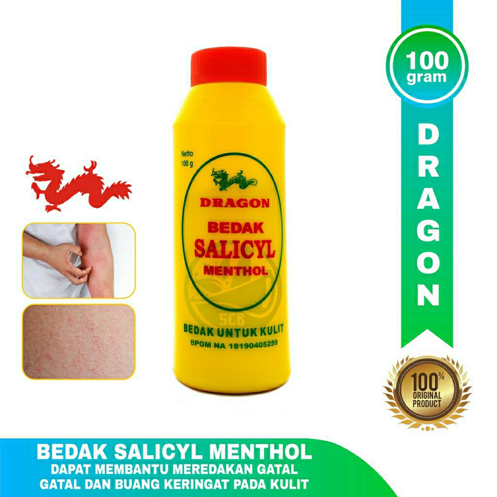 Jual BEDAK SALICYL MENTHOL DRAGON 100gr - Bedak Gatal | Shopee Indonesia