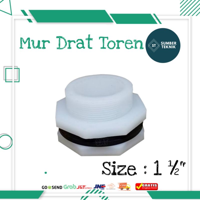 Jual Mur Drat Ring Star Toren Tandon Tangki Air 1 1/2 Inch 1½" | Shopee ...