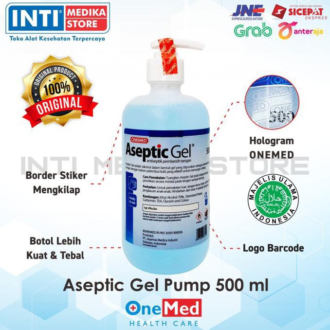 Jual ONEMED - Aseptic Gel + Pump / Aseptic Gel 500ml + Dispenser ...