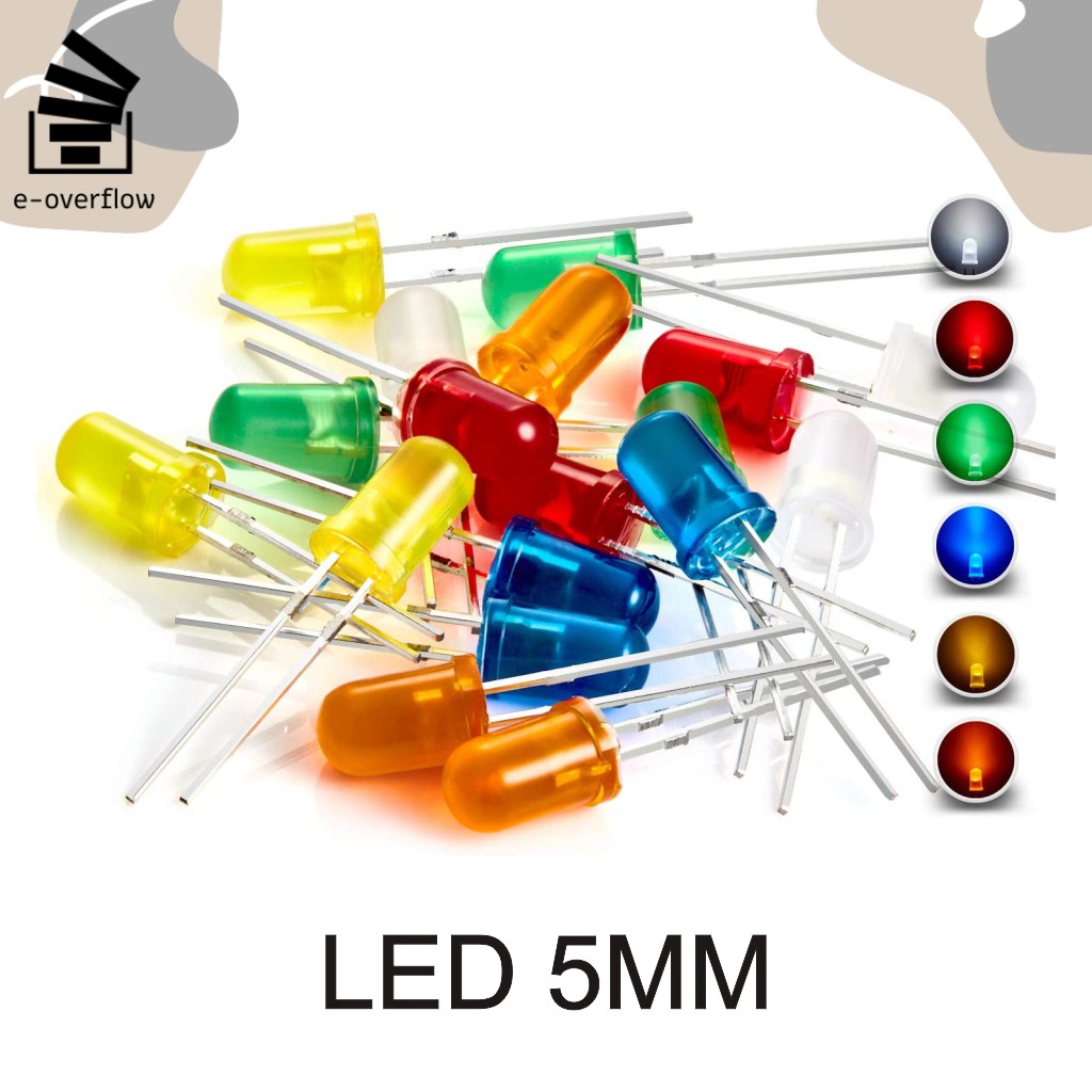 Jual LED 5MM Warna Diffused Color Super Bright Lampu Light | Shopee ...
