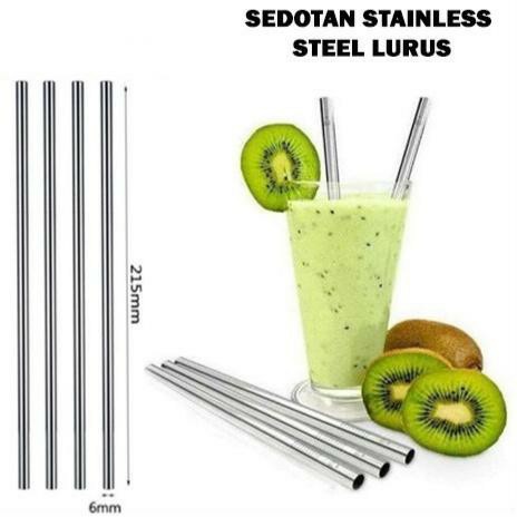 Jual SEDOTAN STAINLESS STRAW SEDOTAN LURUS BESI STAINLESS ANTI KARAT ...
