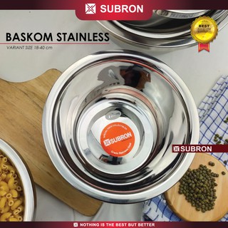 Jual SUBRON Baskom 40cm tinggi tebal Multi fungsi stainless steel wadah ...