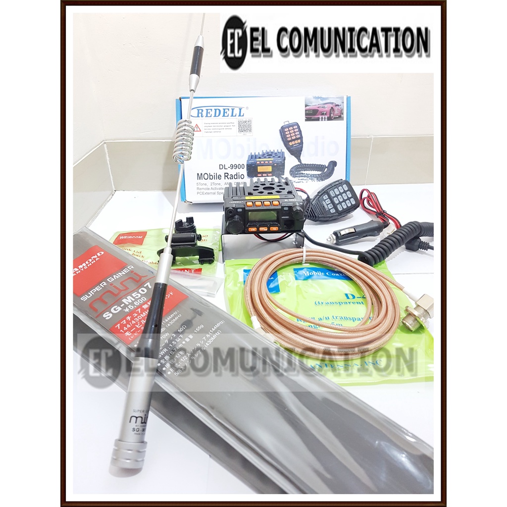 Jual RADIO RIG REDELL DL 9900 DL9900 DUALBAND SET ANTENNA SG M507 FULL ...