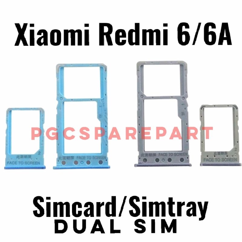 Jual Original Simtray Dual Sim Xiaomi Redmi 6 6A - Tempat Simcard ...