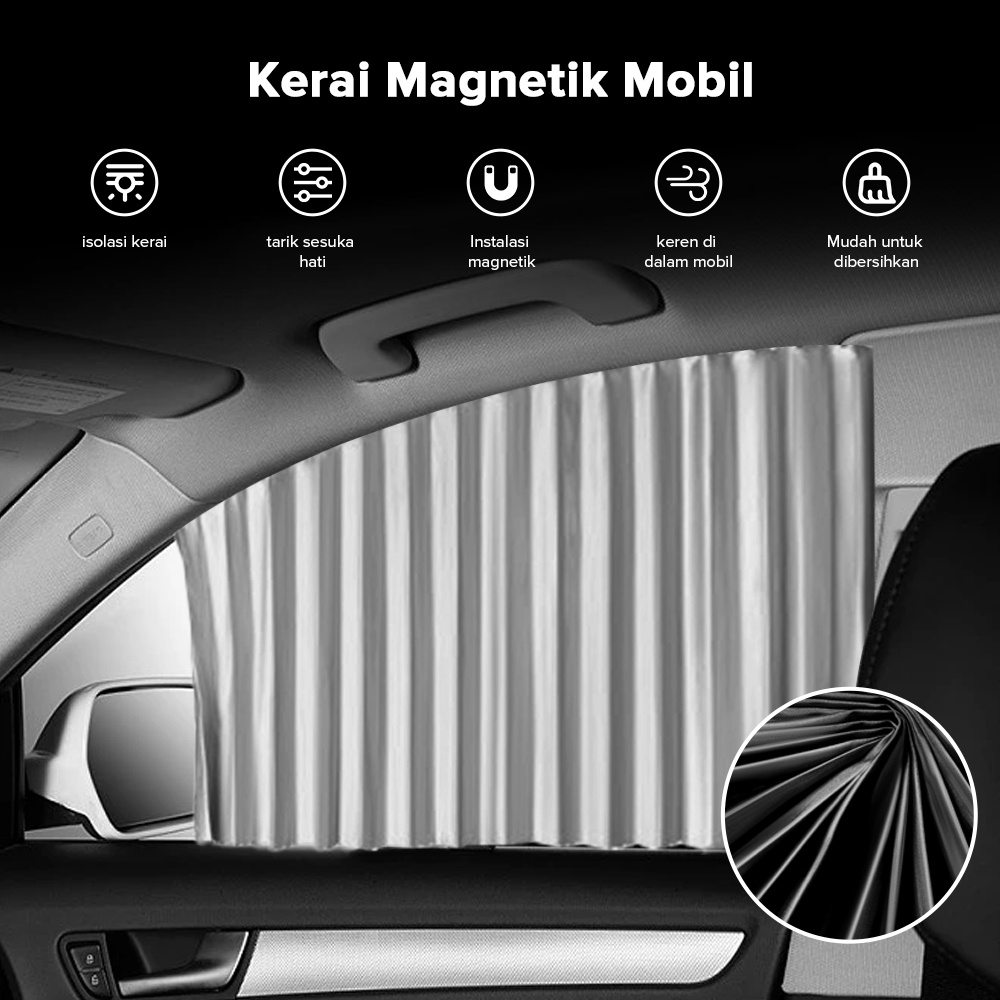 Jual Sunshade Tirai Magnet Mobil Premium 4 Sisi Jendela Sinar Matahari ...