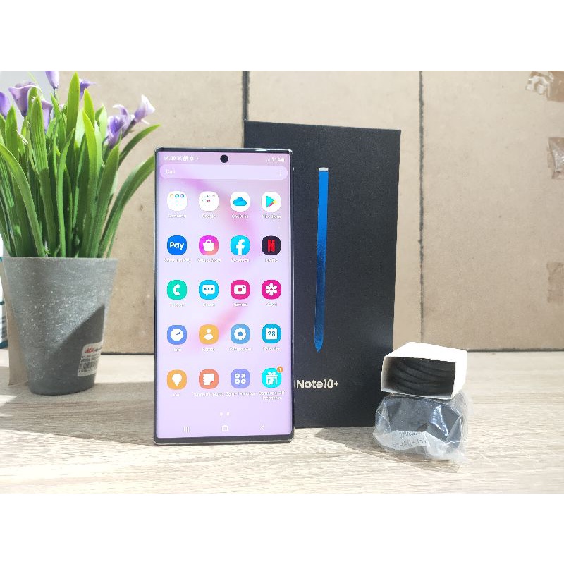 Jual SAMSUNG NOTE 10 PLUS AURA GLOW SEIN 12/256GB DUALSIM FULLSET | Shopee Indonesia