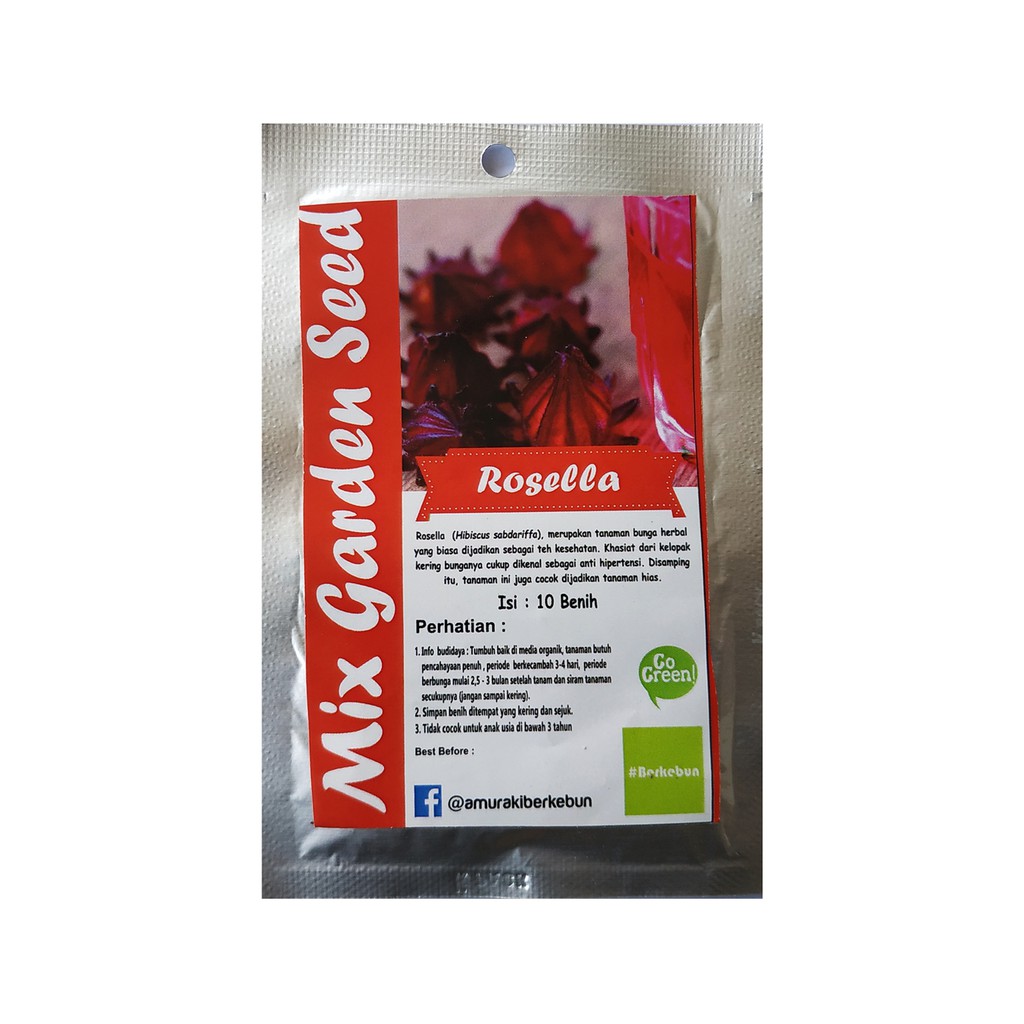 Jual Benih Bunga Rosela Merah Kemasan Urban Mix Garden Seed Isi 10 ...