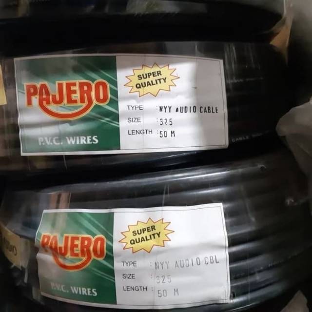 Jual KABEL LISTRIK HITAM SERABUT 3x2,5 NYYHY 50 YARD 1 ROLL 45 METER ...