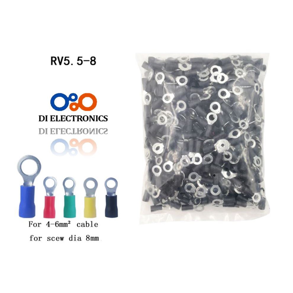 Jual RV 5.5-8 Skun Ring Screw 8mm Insulated Crimp Connector Electrical Wire 4mm-6mm2 Kabel ...