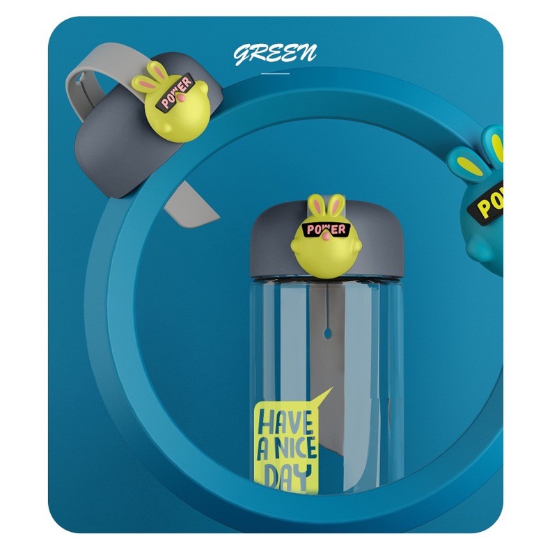 Jual Orinoco Botol Minum Kaca Cute Rabbit J-2412 Glass Bottle - 290 ML ...