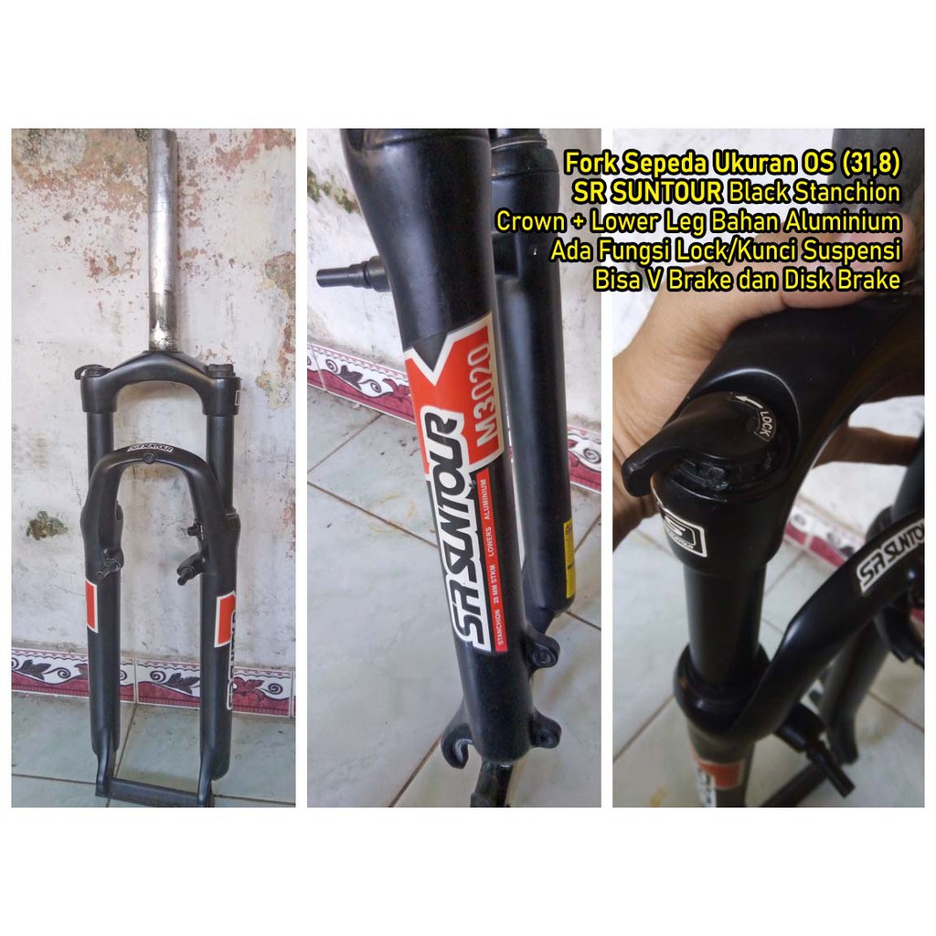 Jual Fork Sepeda SR Suntour M3050 ukuran OS - Fitur Lock | Shopee Indonesia