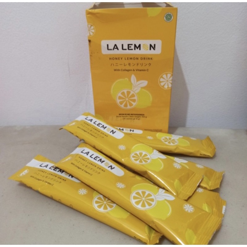 Jual lalemon honey lemon fiber drink with collagen & vitamin c isi ...