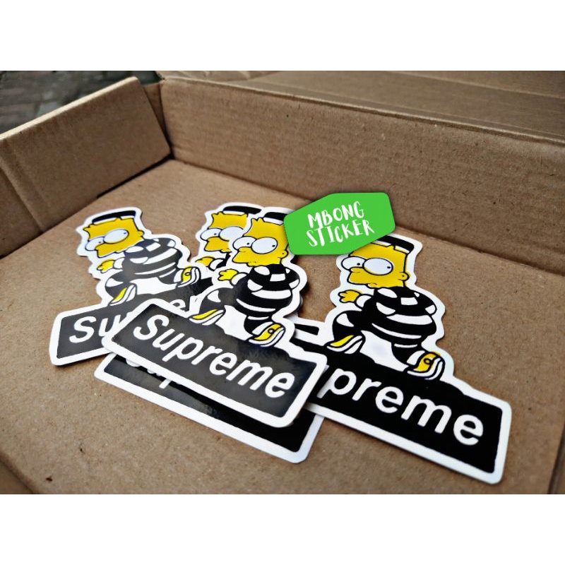 Jual Sticker aesthetic stiker pemanis bijian SUPREME THE SIMPSONS ...