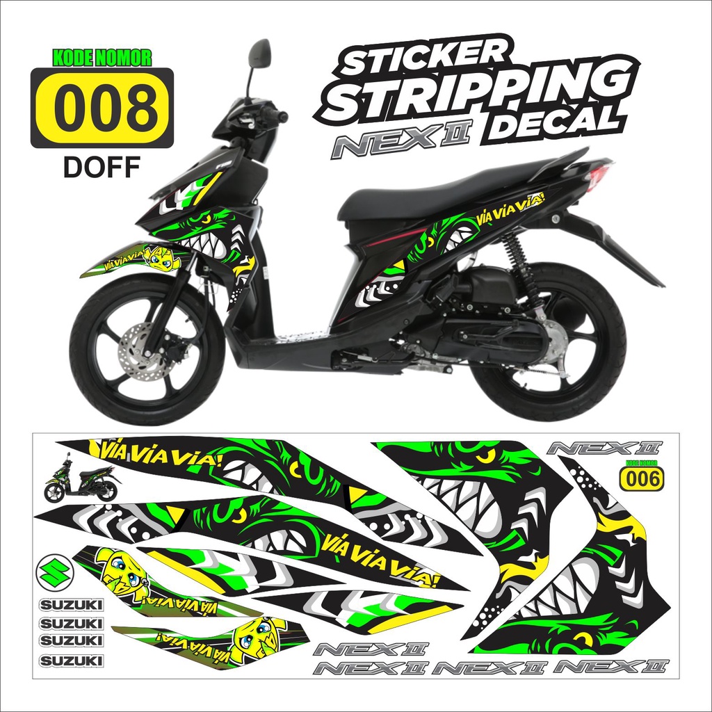 Jual Sticker Decal Striping Suzuki Nex 2 II dua 2011-2018 Variasi Shark ...