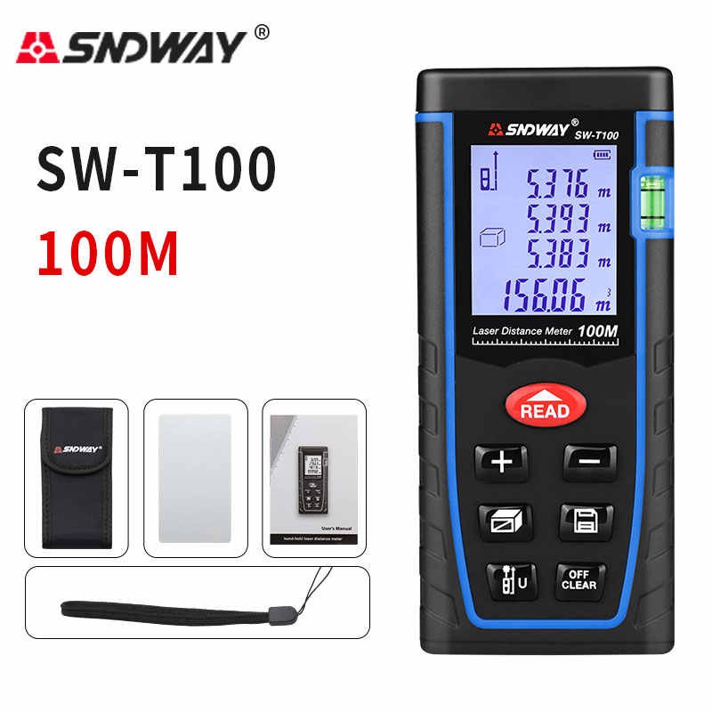 Jual SNDWAY SW-T100 Digital Laser Distance Meter 100M - ALAT UKUR ...