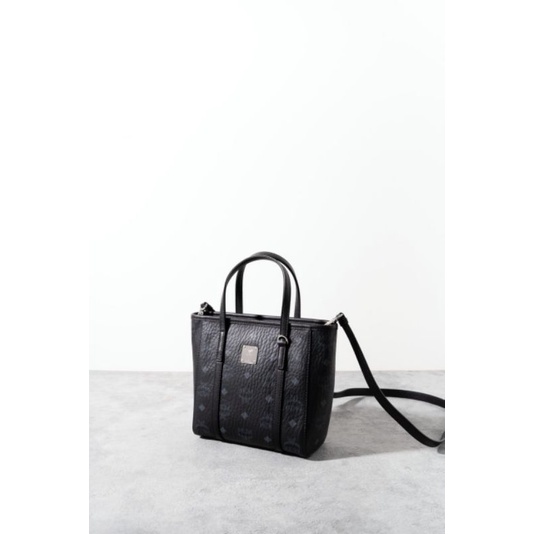 Jual MCM Toni visetos mini tote bag Black & Cognac | Shopee Indonesia